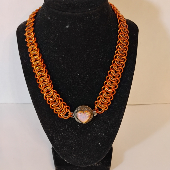 Jewelry | Copper Chainmailheart Choker Necklace | Poshmark